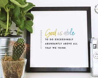 God is able | Etsy