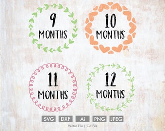 9 months svg | Etsy