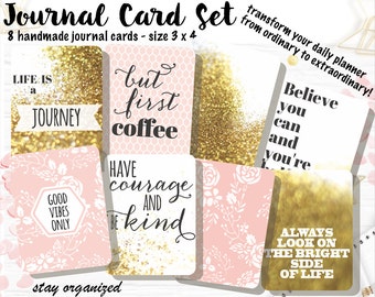 Black and White Abstract Digital Project Life Cards Black