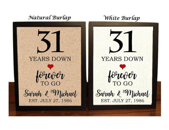 31st Anniversary Gift 31st Wedding Anniversary Gift Gift