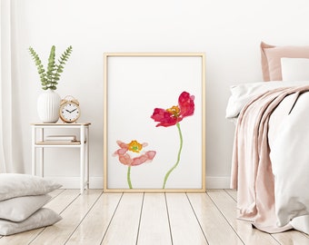Poppy art print | Etsy