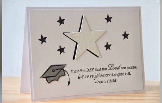 Religious Graduation Card. Handmade Christian Graduation Card.