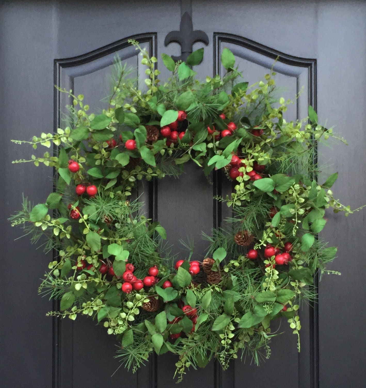 Red Berry Wreath Christmas Red Berry Wreath Holiday Home