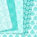 28 Turquoise Damask Digital Paper. Scrapbooking Backgrounds.