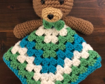 Teddy Bear Lovey PDF Crochet Pattern INSTANT DOWNLOAD
