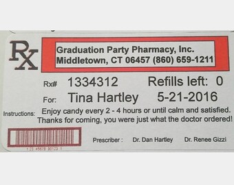 Prescription label | Etsy