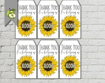 Sunflower thank you | Etsy