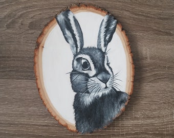 Hand painted rabbit | Etsy