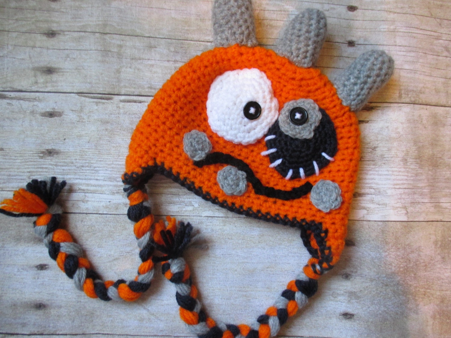 Monster Crochet Hat Crochet Newborn Hat Baby Hat Monster