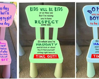 Boy time out chair | Etsy