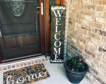 Wooden welcome sign | Etsy