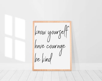 Have Courage And Be Kind Girl's Nursery Art Nursery