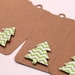 5 Green Chevron Christmas Tree Kraft Gift Tags READY TO