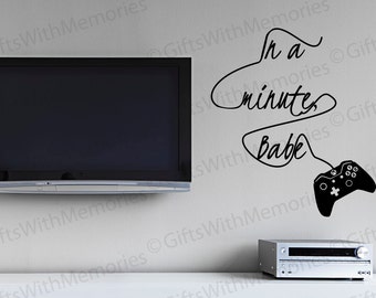 Gamer wall vinyl decal game room decal video game wall art