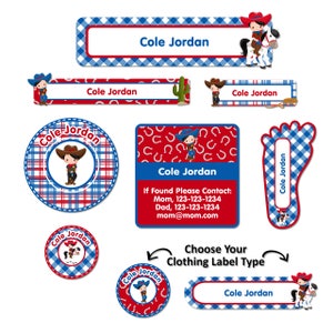 Cowboy labels | Etsy