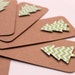 5 Green Chevron Christmas Tree Kraft Gift Tags READY TO