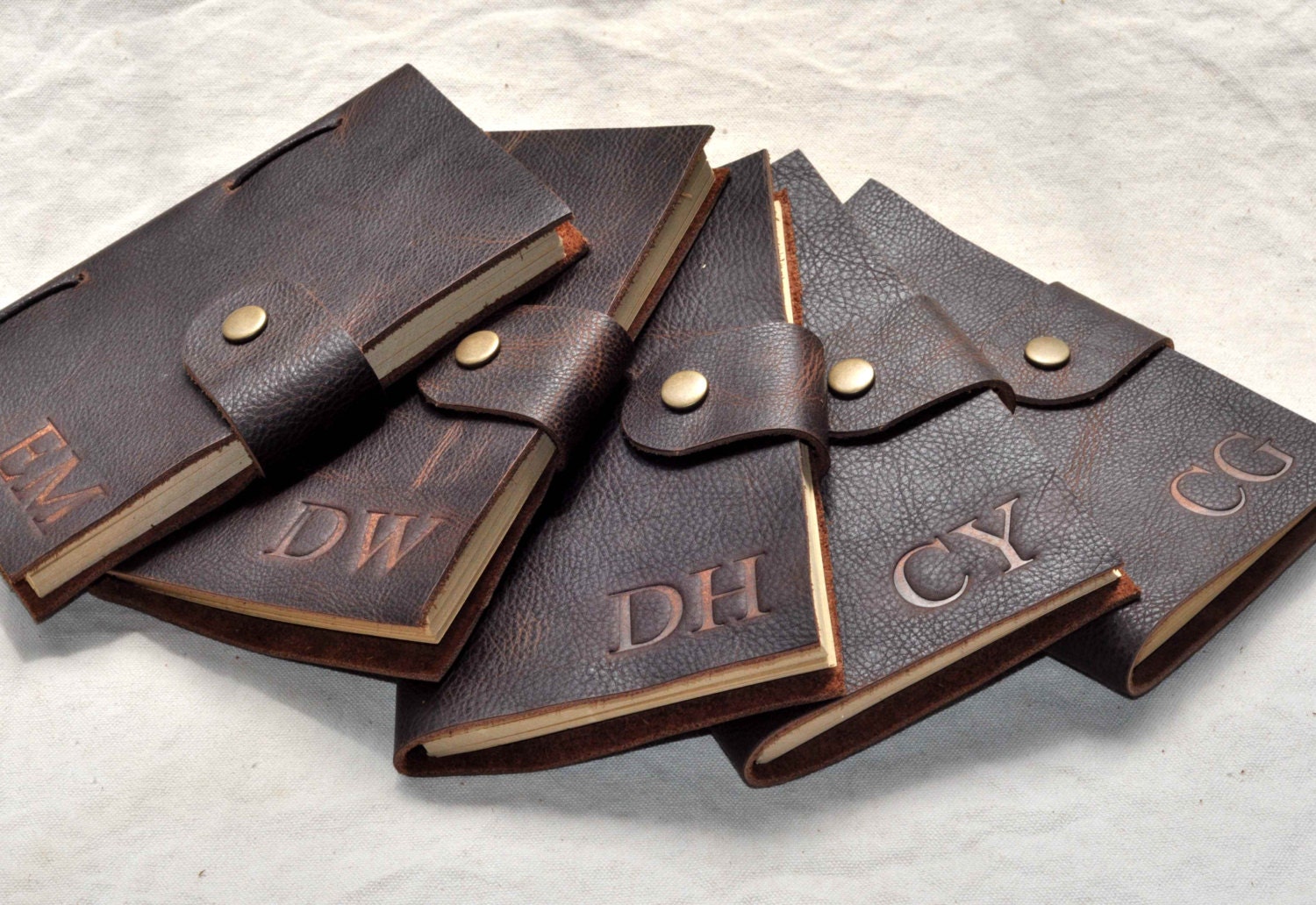 Leather journal with Monogram for Groomsmen Gifts