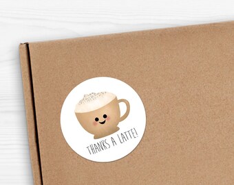 Thanks a latte tags | Etsy