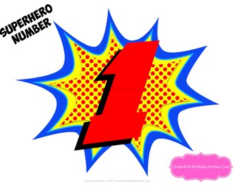 SUPERHERO NUMBER Superhero Printables Number 8 Superhero