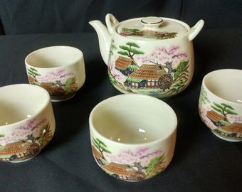 Japanese antique tea set | Etsy