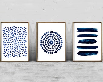 Navy watercolor | Etsy