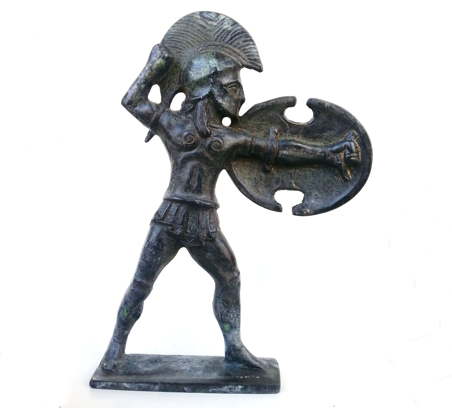 Bronze statue of Greek warrior inspired from Berlin museum