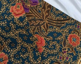 Red Malaysian batik fabric