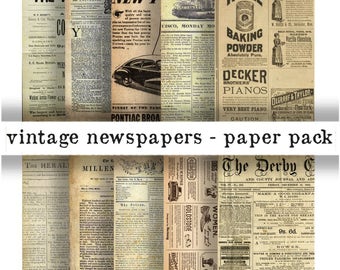 Old newspaper | Etsy