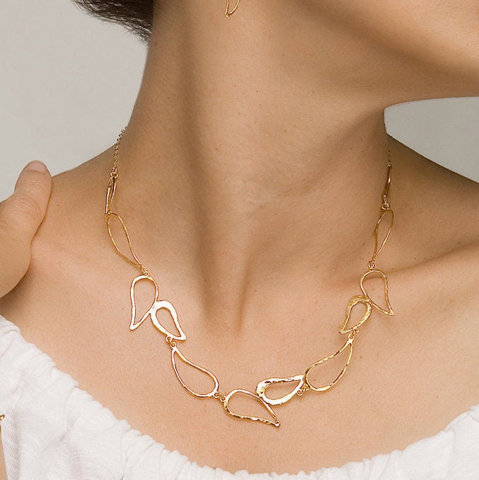 Delicate Gold Necklace Short Gold Necklace Gold Necklace