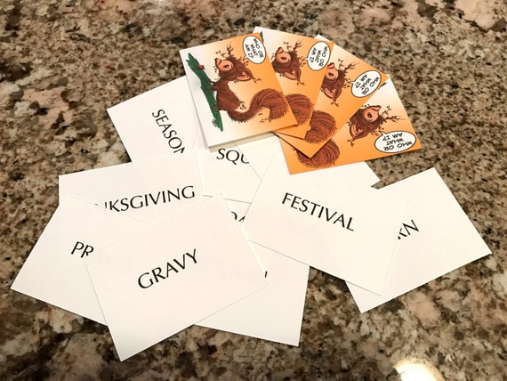 Thanksgiving Card Game Who or What am I