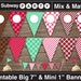 Sugar Rush Party Printable Banner & Mini Cake Bunting. Mint