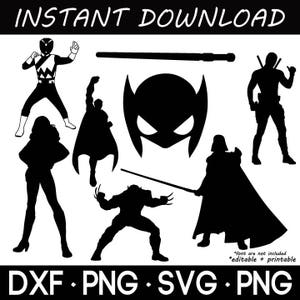 Superhero silhouette | Etsy