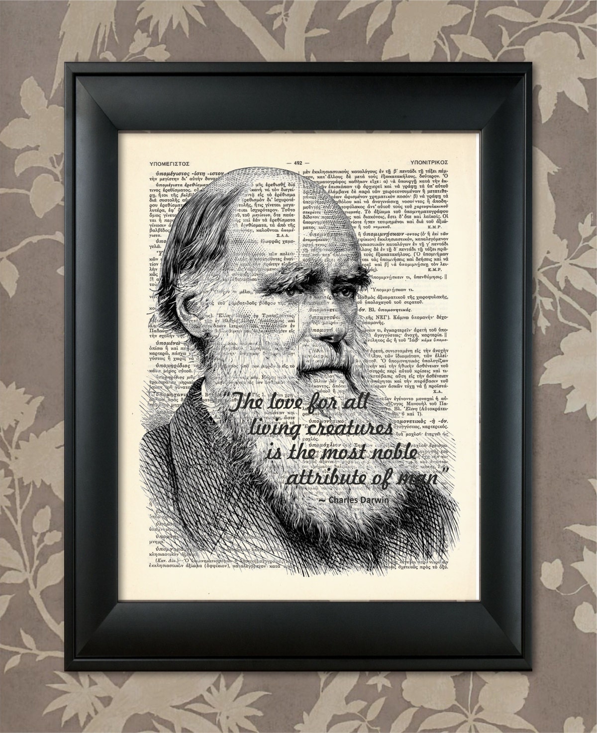 Charles Darwin Quote Charles Darwin print Darwin Poster