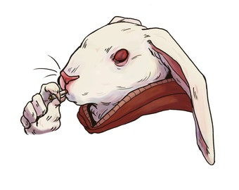 Smoking rabbit | Etsy