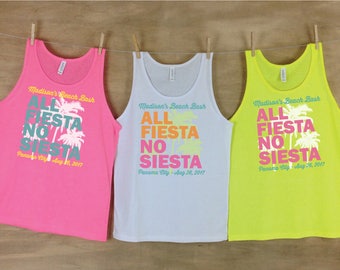 Set of Personalized Beach Bash Tanks // Bachelorette Tanks