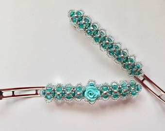 Beaded hair clips | Etsy