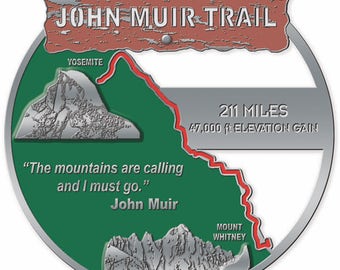The High Sierra and the John Muir Trail Map Letterpress Art