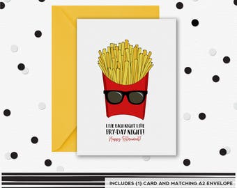 French fry card | Etsy