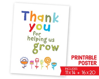 Teacher Thank You Printable Card Bundle Instant Download