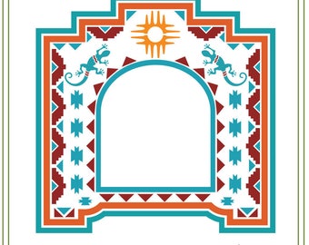 Southwest svg Southwest patterns Native American svg Border