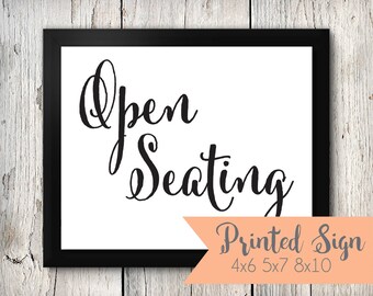 Open seating sign | Etsy
