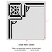 Corner Stencil Reusable Template 022 for Wall DIY decor