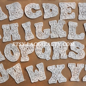 Lace letters | Etsy