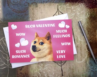 Funny Valentine Card Such Valentine Doge