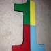 UNO First Birthday Photo Prop Hand Painted Number 1