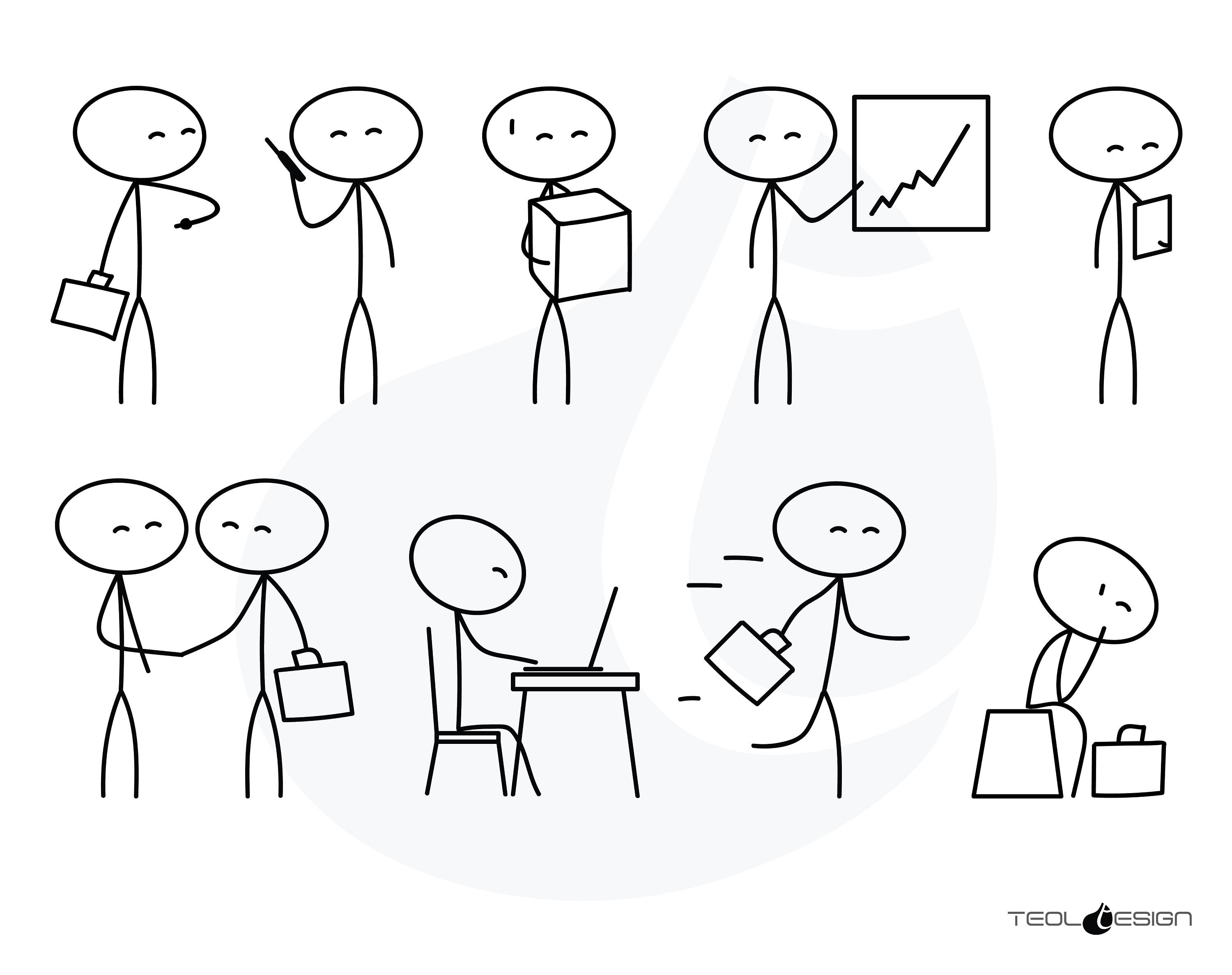 SVG EPS PNG Stick figure Stick people Stickman Work Office