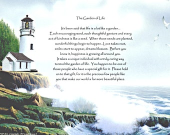 Lighthouse poem | Etsy