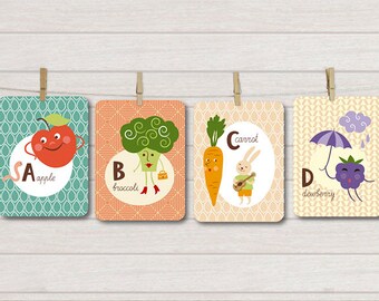 Alphabet Flash Cards Instant Download Alphabet Card Set ABC
