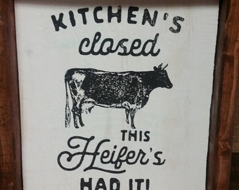 Kitchen closed sign | Etsy