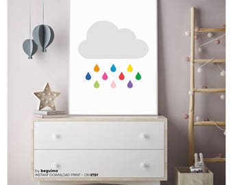 Rain drop print | Etsy